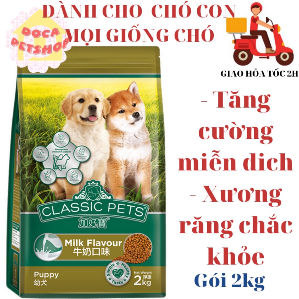 Thức Ăn Cho Chó Hạt Classic Pets 2kg vị sữa Dành Cho Chó con ...