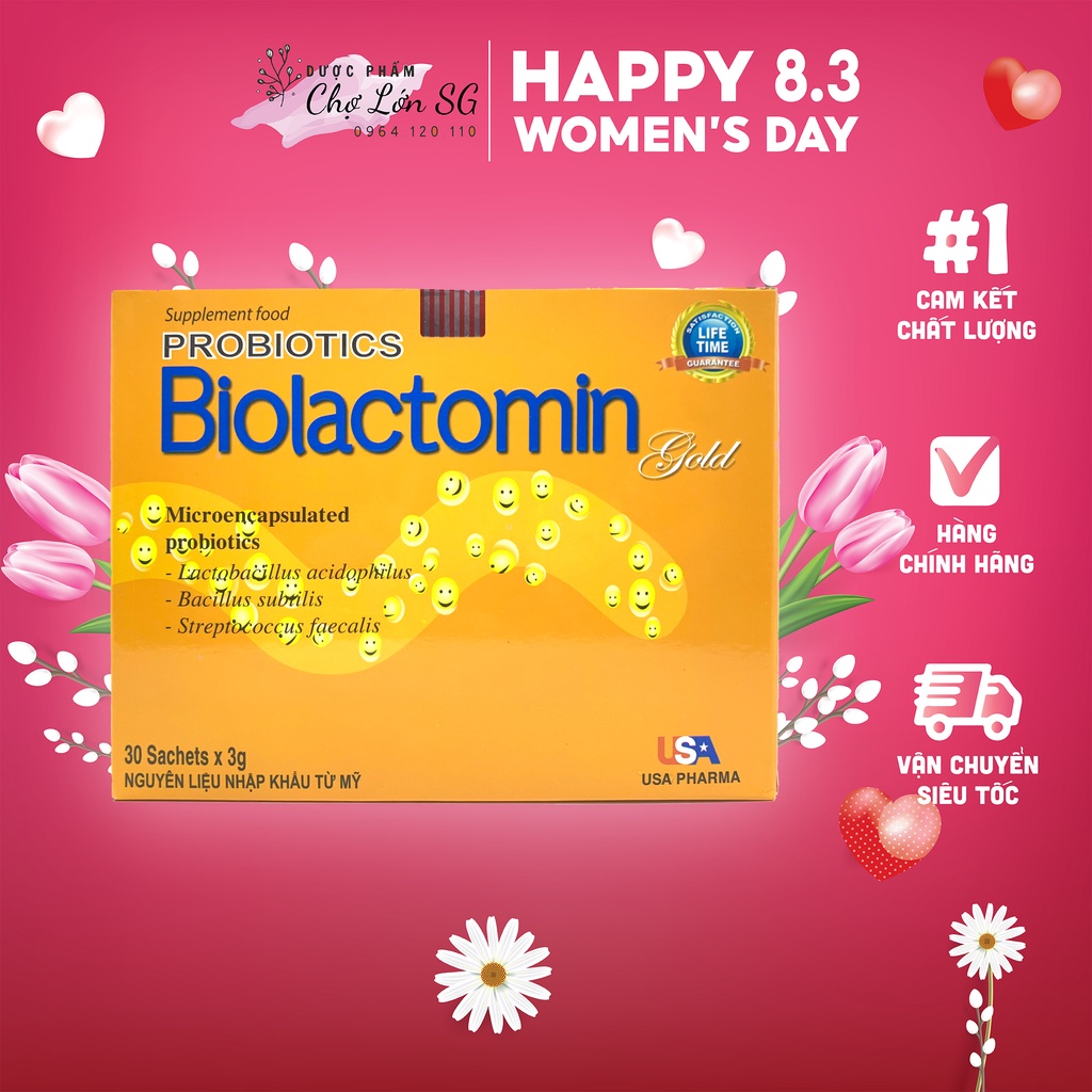[CHÍNH HÃNG] Cốm vi sinh BIOLACTOMIN GOLD cân bằng hệ tiêu hóa đường ...