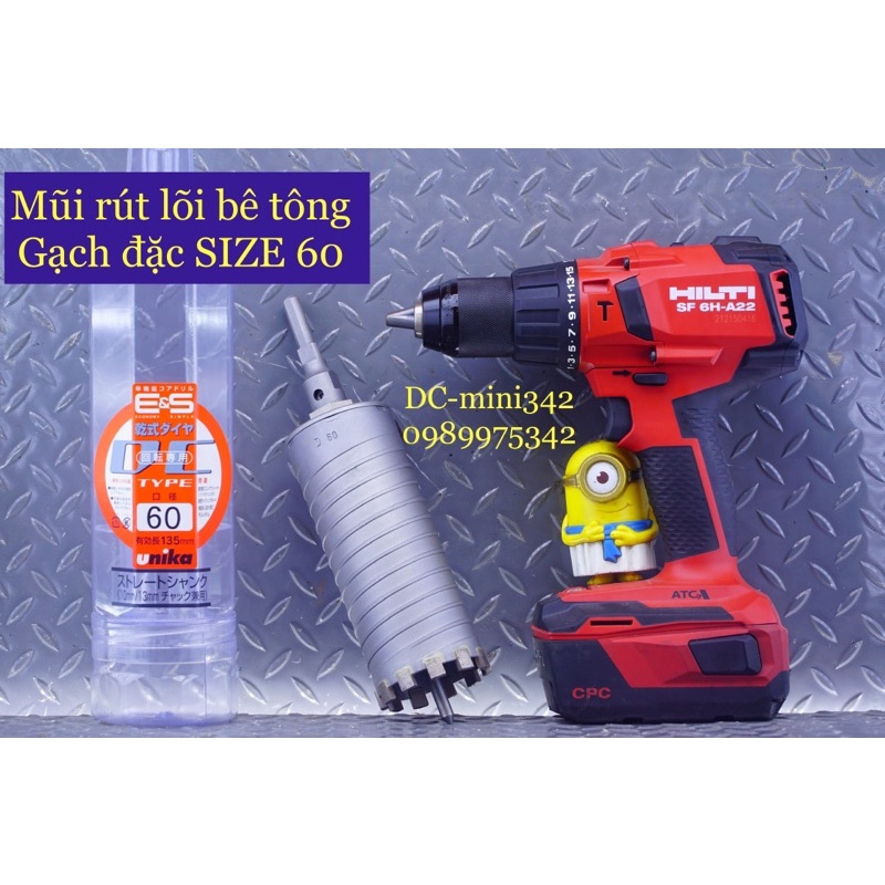 Mũi khoan rút lỏi bê tông và gạch đặc UNIKA ES-D60ST 60 mm | Shopee Việt Nam