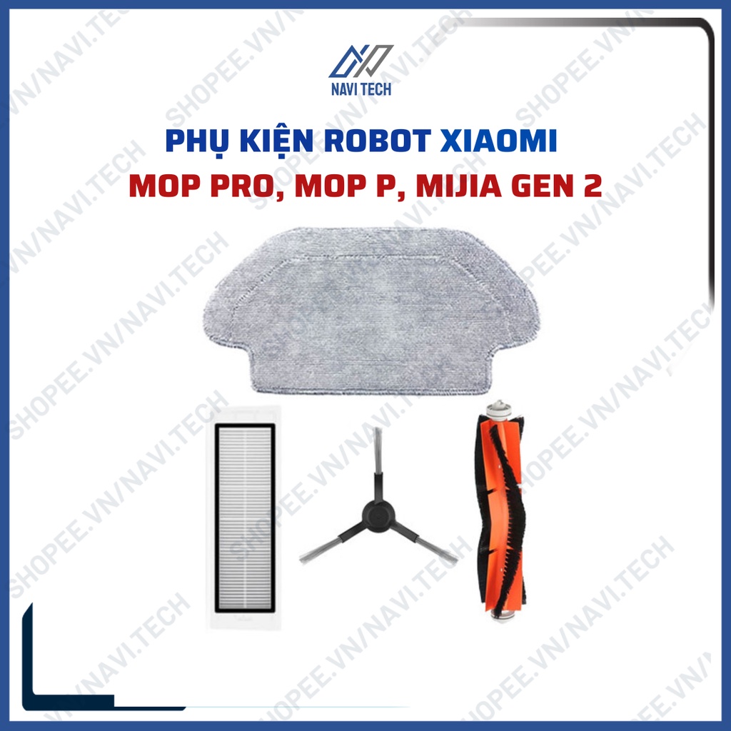 Phụ kiện dành cho robot hút bụi xiaomi mop pro, mop p, mop 3c, mijia gen 2 stytj02ym, mijia 3C ...