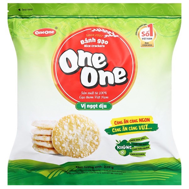 Bánh Gạo OneOne Vị Ngọt Dịu 230gr - Có Đầy đủ Vậy Như Bạn Mong Muốn ( Ngọt Lớn , Ngọt Nhỏ ...