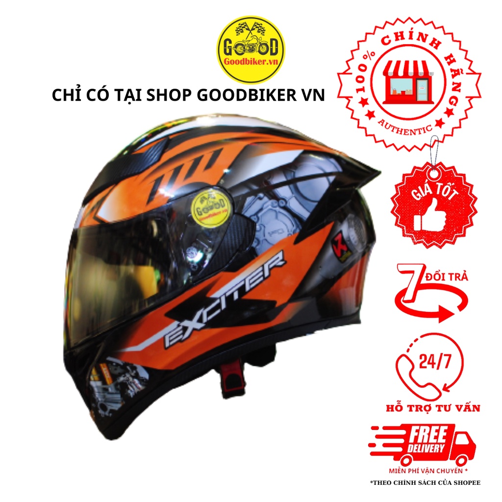 [CHÍNH HÃNG] Mũ Fullface Royal M138 lên tem Yamaha Exciter | Shopee ...