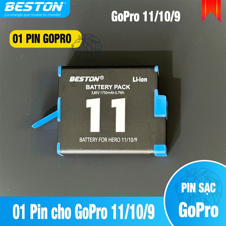 Pin Cho GoPro Hero 12 11 10 9 Beston (Hàng Chính Hãng) Pin dùng cho máy ...