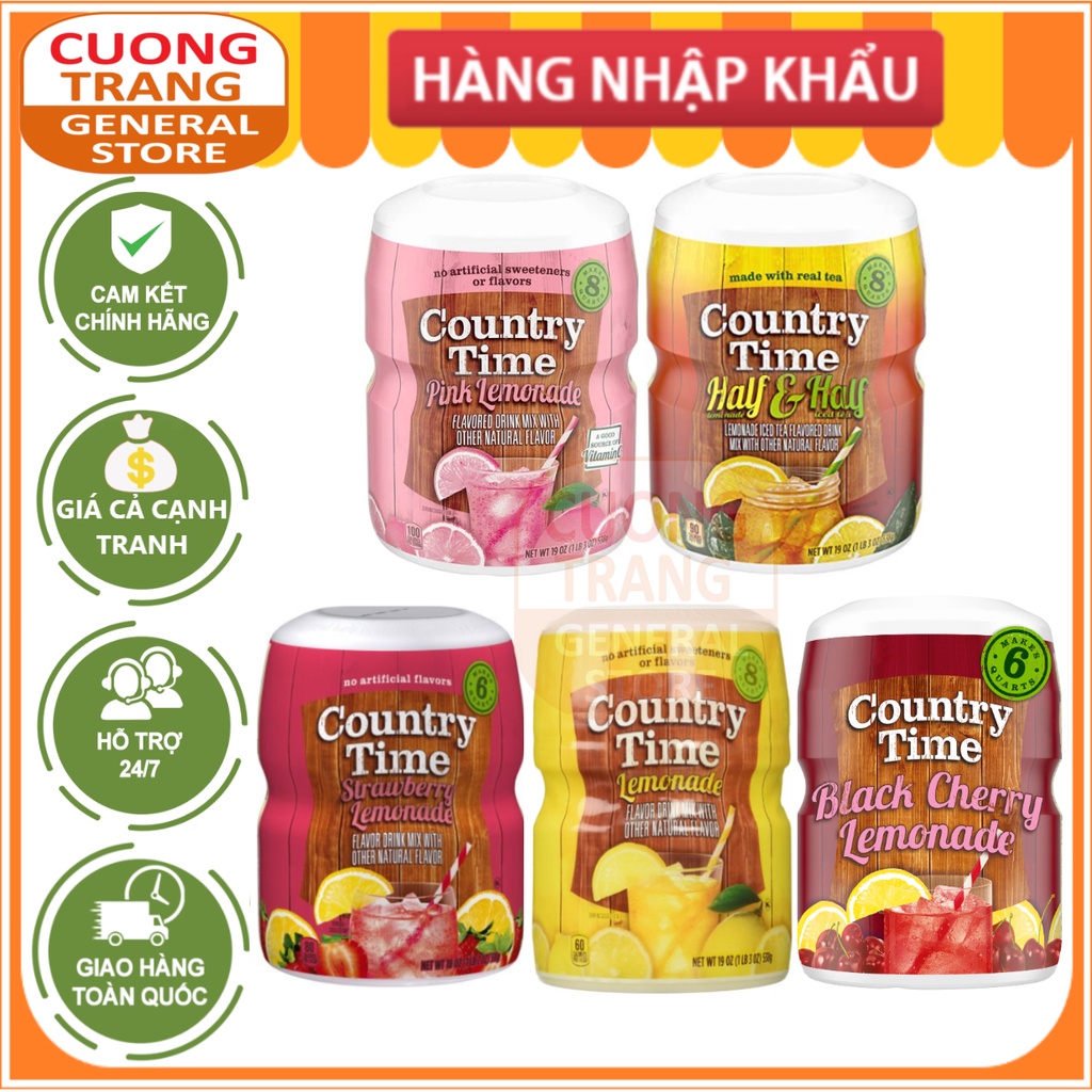 Bột Country Time Lemonade Naturally Flavored Powdered Drink Mix ...