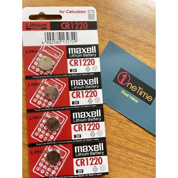 Vỉ 1 viên pin Maxell CR1220 3V chính hãng,pin 1220 LR1220 thay cho các ...