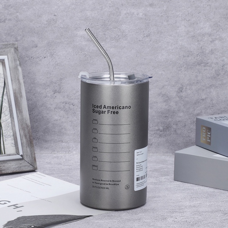 (⚡️LOẠI 1) Ly Giữ Nhiệt ⚡️ Cốc Uống Nước Iced Americano Inox 304 Có Ống Hút Ly 600ML | Shopee ...