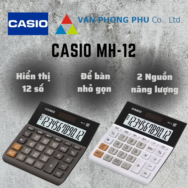 Máy tính cầm tay cơ bản Casio MH-12 | Shopee Việt Nam
