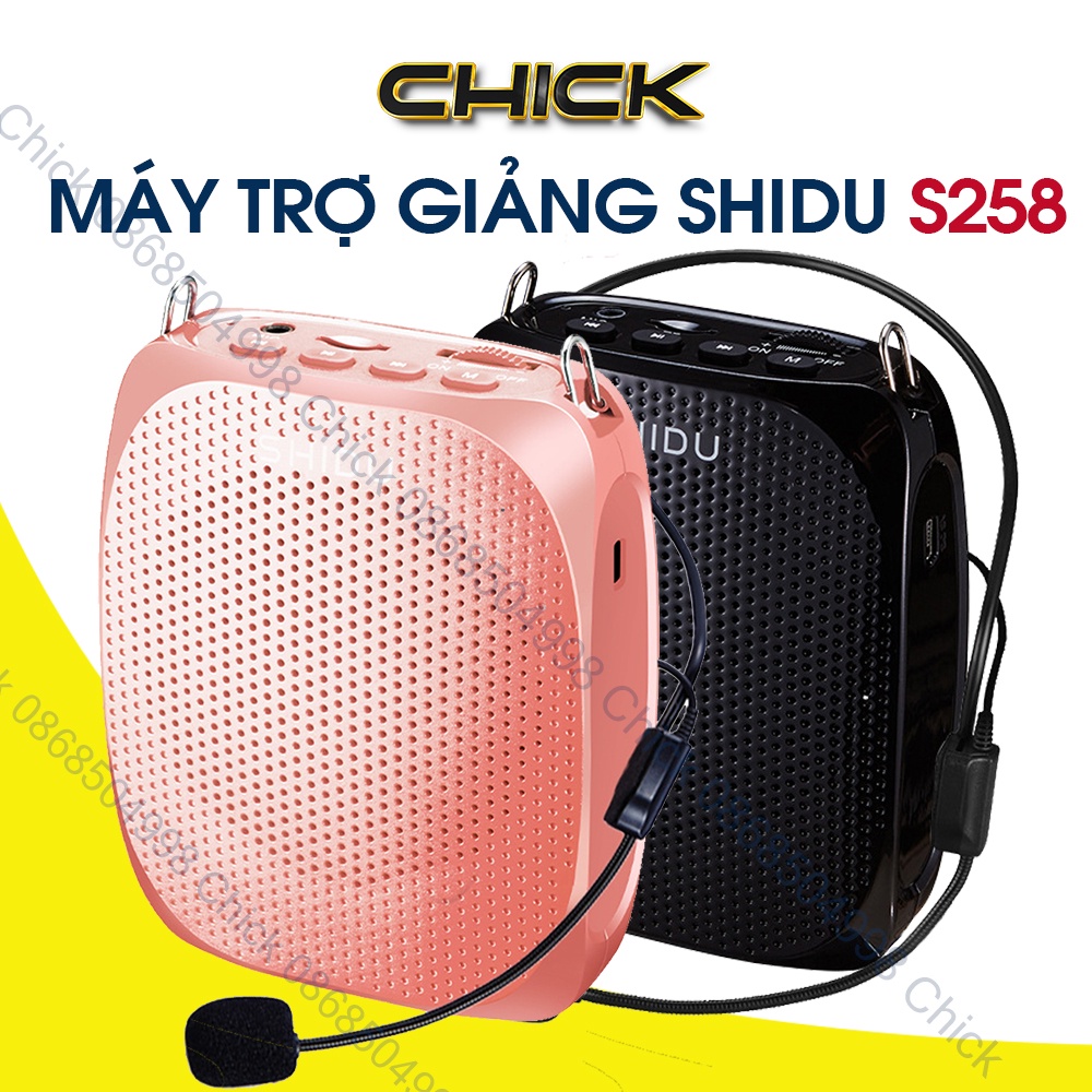 Máy Trợ Giảng SHIDU S258, Mic Có Dây, Mic Không Dây, Âm Lượng Lớn 10w ...