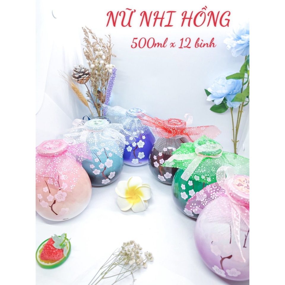 [ Siêu phẩm - Size 500ml ] Nữ nhi hồng Chai 500ml/ Nước trái cây lên men sang trọng lịch sự ...