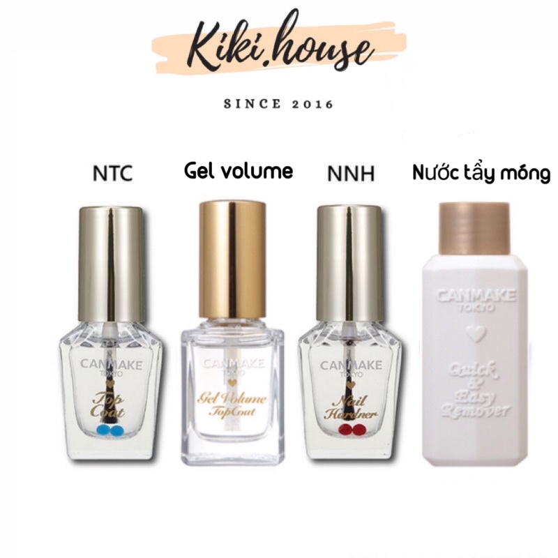 Sơn dưỡng móng tay canmake NTC,Top Coat,NNH,Nail Hardener, Gel volume | Shopee Việt Nam