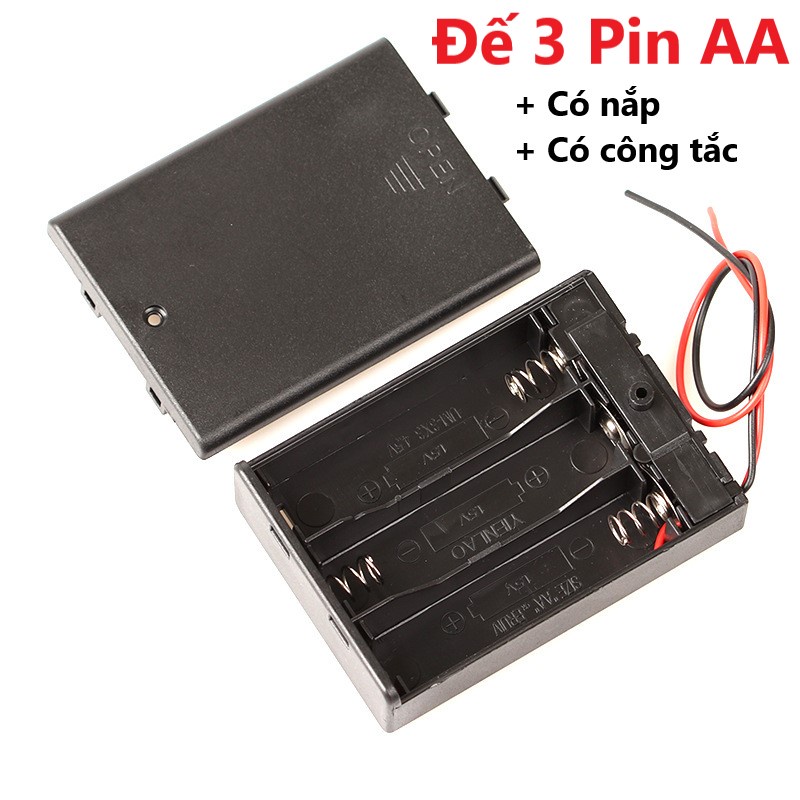 Đế Pin AA Không Nắp 1/2/3/4 Pin, Đế Pin Con Thỏ (Đầu Ra Nối Tiếp ...