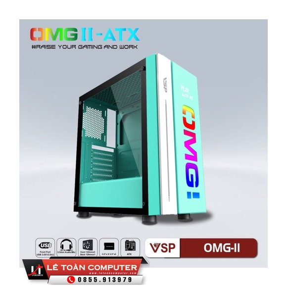 Case Gaming VSP OMG-II Blue (Xanh Ngọc Bích) | Shopee Việt Nam
