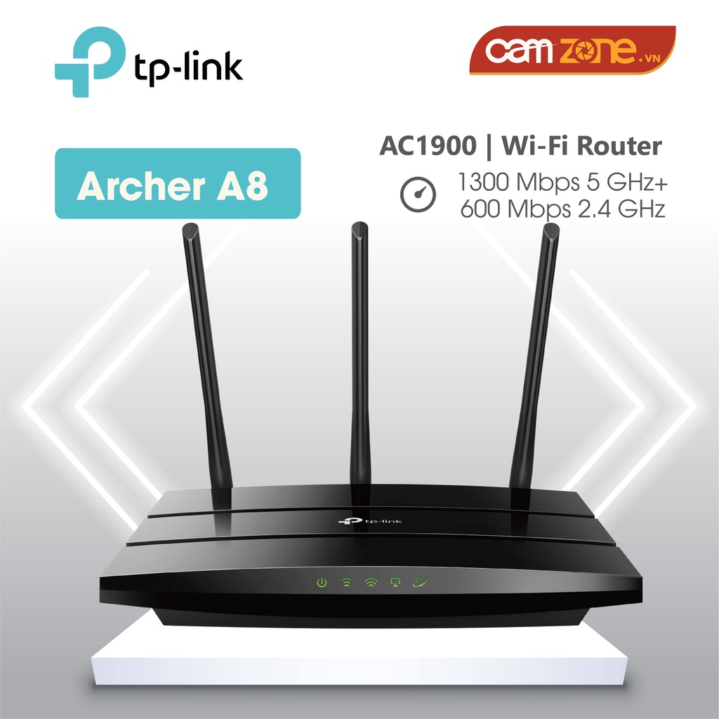 Bộ phát Wifi Router Wi-Fi MU-MIMO AC1900 TP-LINK Archer A8 băng tần kép ...