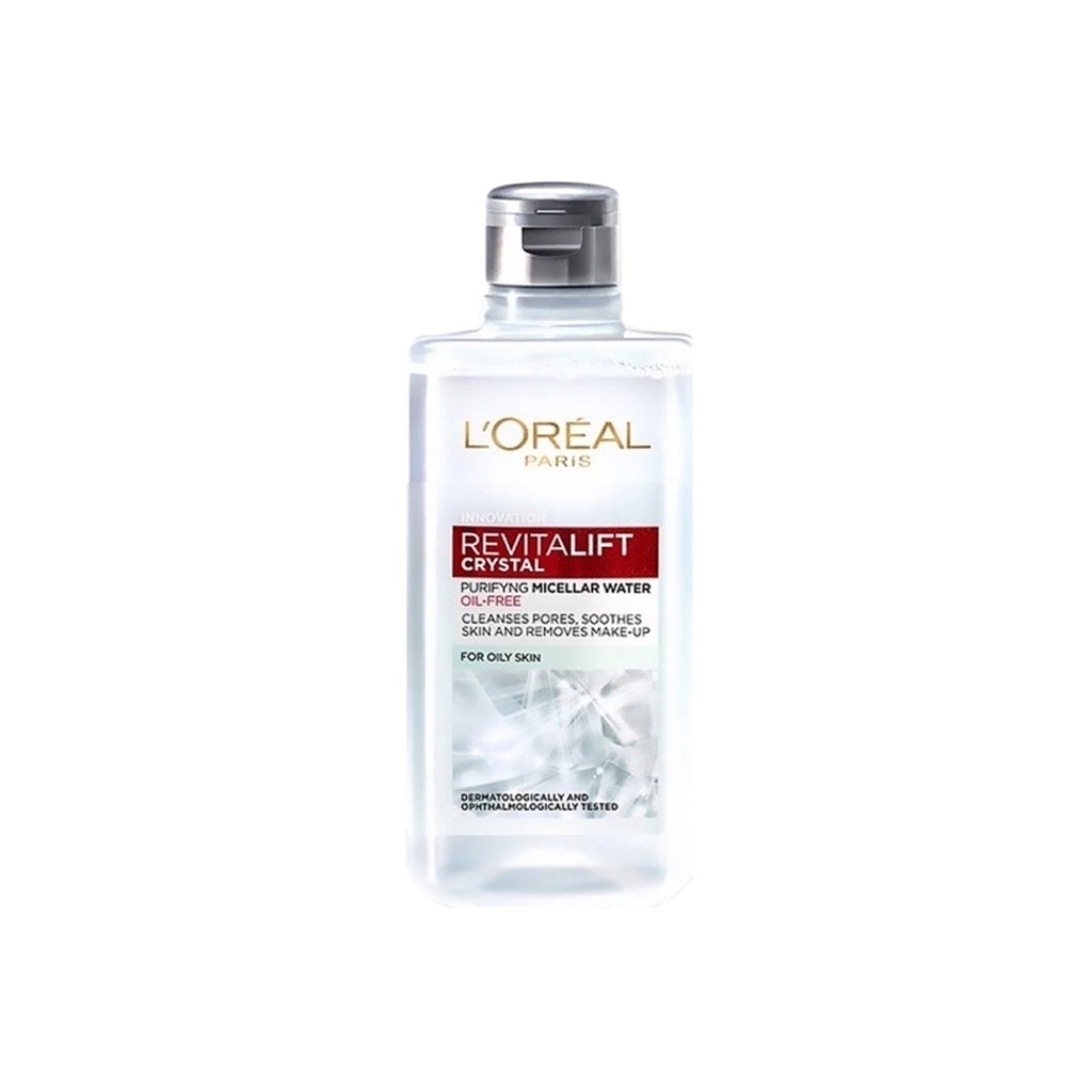 Nước Tẩy Trang L'Oréal Paris XÁM Sạch Sâu Cho Da Dầu Revitalift Crystal Purifying Micellar Water ...