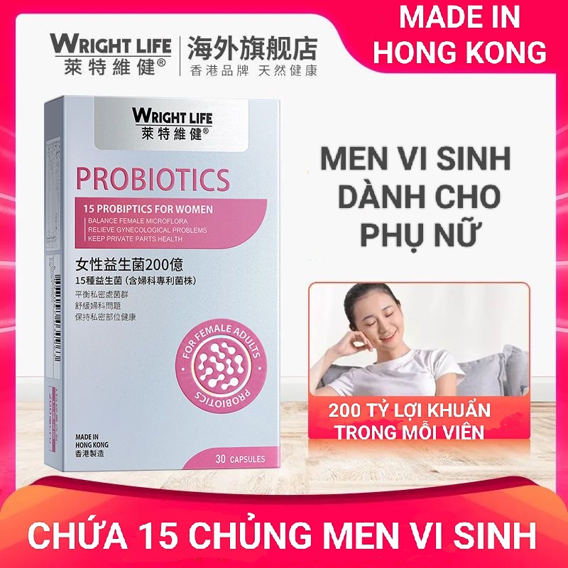 [CHÍNH HÃNG HONGKONG] MEN VI SINH PROBIOTIC WRIGHT LIFE DÀNH CHO PHỤ NỮ ...