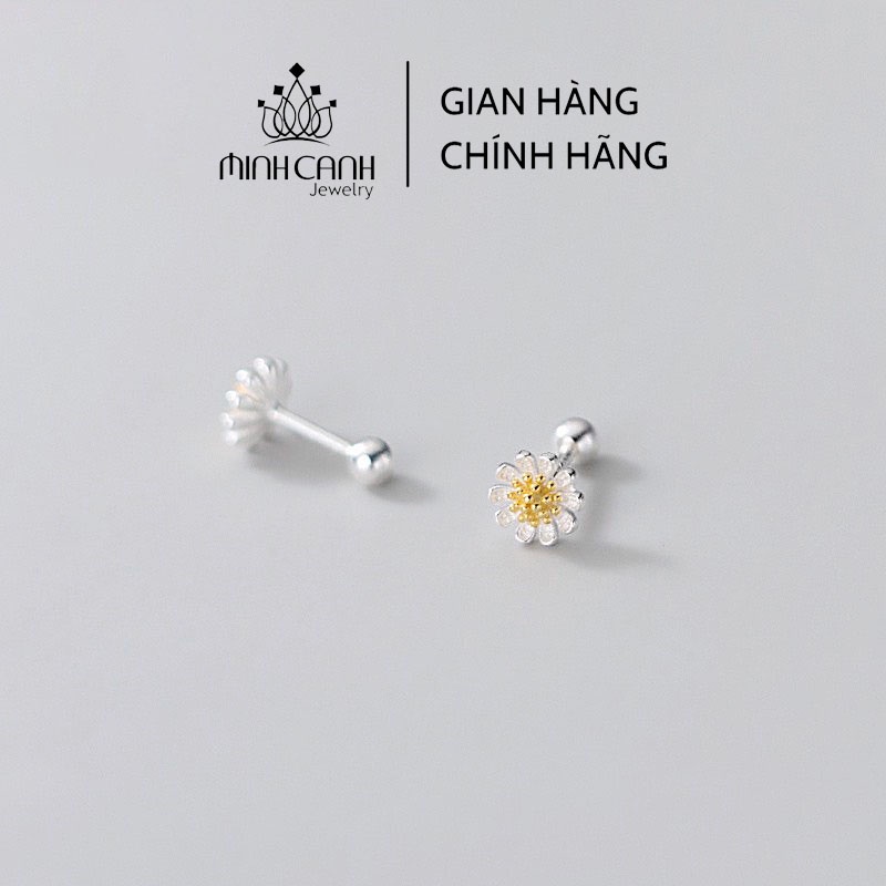 Bông Tai Cúc Họa Mi Nhí Chốt Bi Vặn Minh Canh Jewelry | Shopee Việt Nam