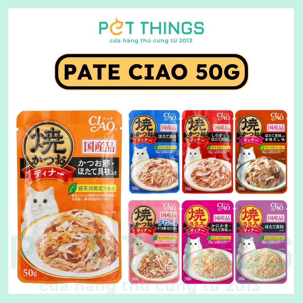 Pate / Thức ăn ướt cho mèo dạng thạch Ciao 50g | Shopee Việt Nam