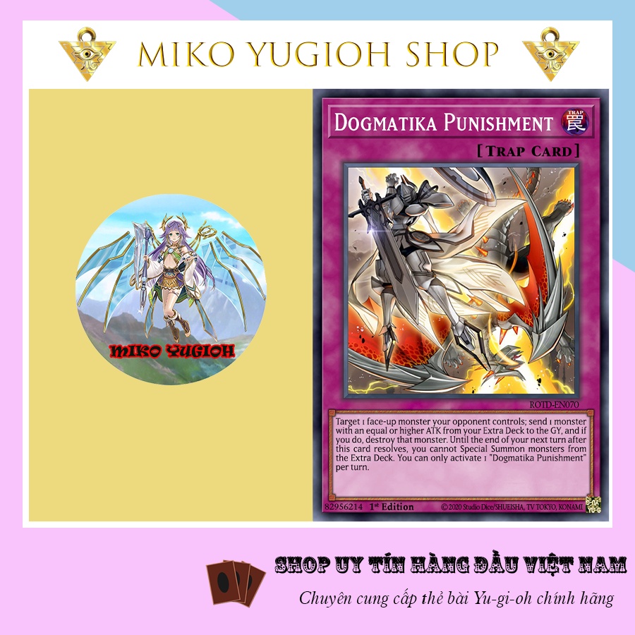 [ Miko Yugioh ] Thẻ Bài Yugioh Chính Hãng Tiếng Nhật Dogmatika Punishment RC04 | Shopee Việt Nam