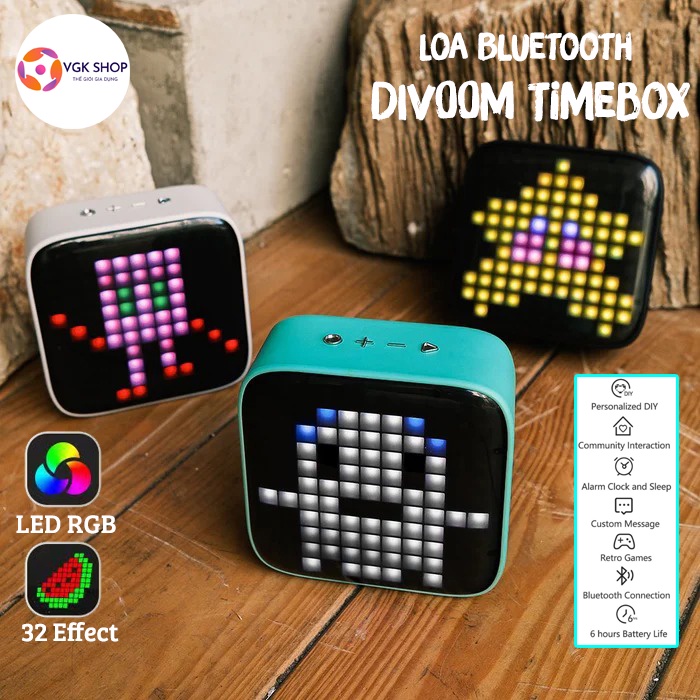 Loa Bluetooth Pixel Divoom Với 32 Chế Độ Màn Hình LED 256 Full RGB ...