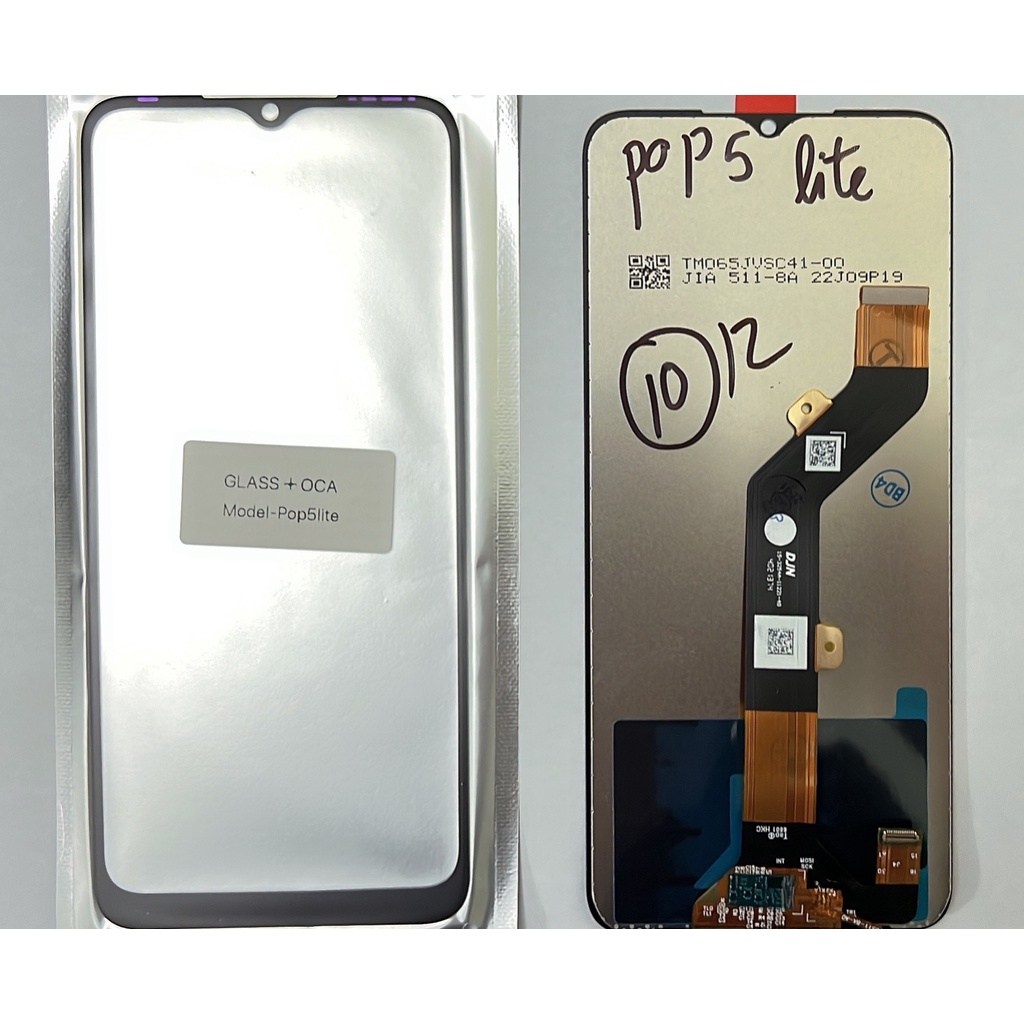 Mặt Kính Tecno Pop 5 Pop 5 Lte Pova 2 Spark 5 Spark 6 Go Zin New Màu Đen Vào Sẵn Keo