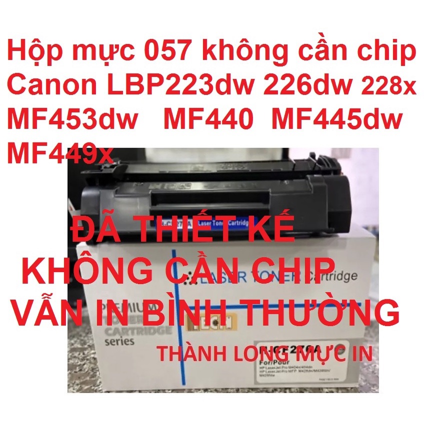 Hộp mực 057 -KHÔNG CẦN CHIP- Canon LBP 223dw 226dw 228x MF453dw MF440 ...