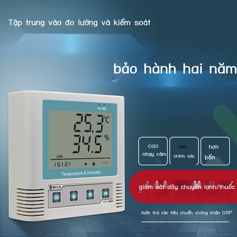 Máy ghi nhiệt độ và ẩm chính xác cao vận chuyển dây chuyền lạnh công ...