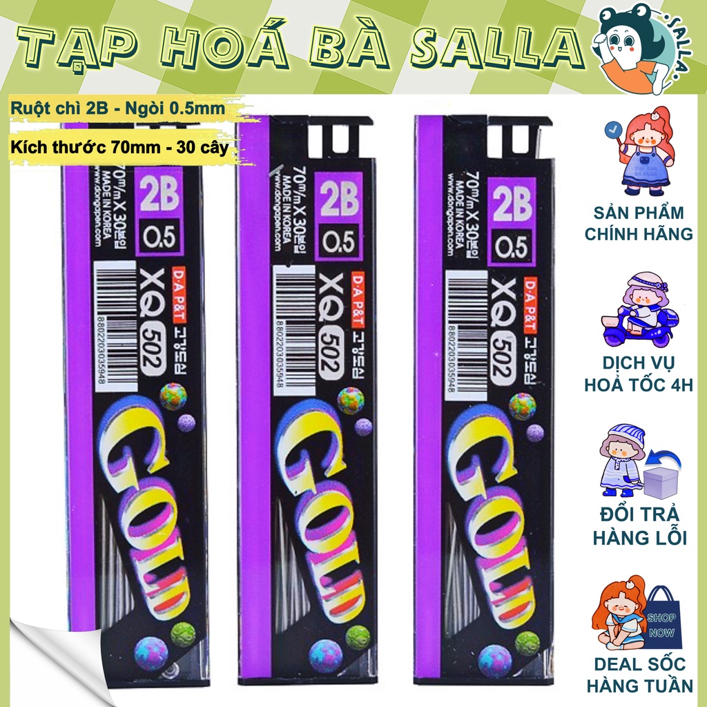 [Chính hãng] Ruột chì 0.5mm 2b -Ngòi Gold | Shopee Việt Nam