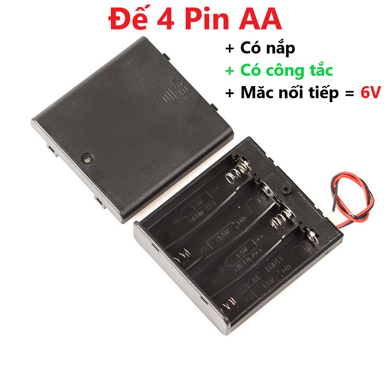 Đế Pin AA Có Nắp Kèm Công Tắc Đầu Ra Nối Tiếp, Đủ Loại | Shopee Việt Nam