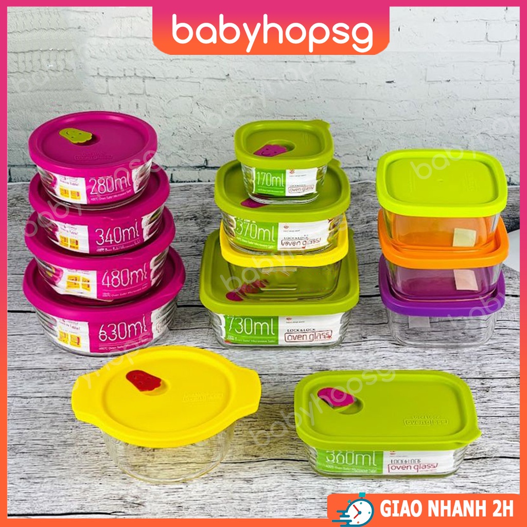 Hộp thủy tinh chịu nhiệt Lock&Lock Wave Steam Hole LLG161 LLG162 LLG165 ...