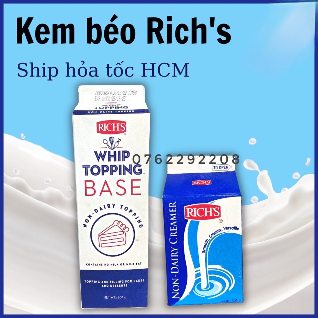 Kem béo Rich's/Topping base Rich's | Shopee Việt Nam