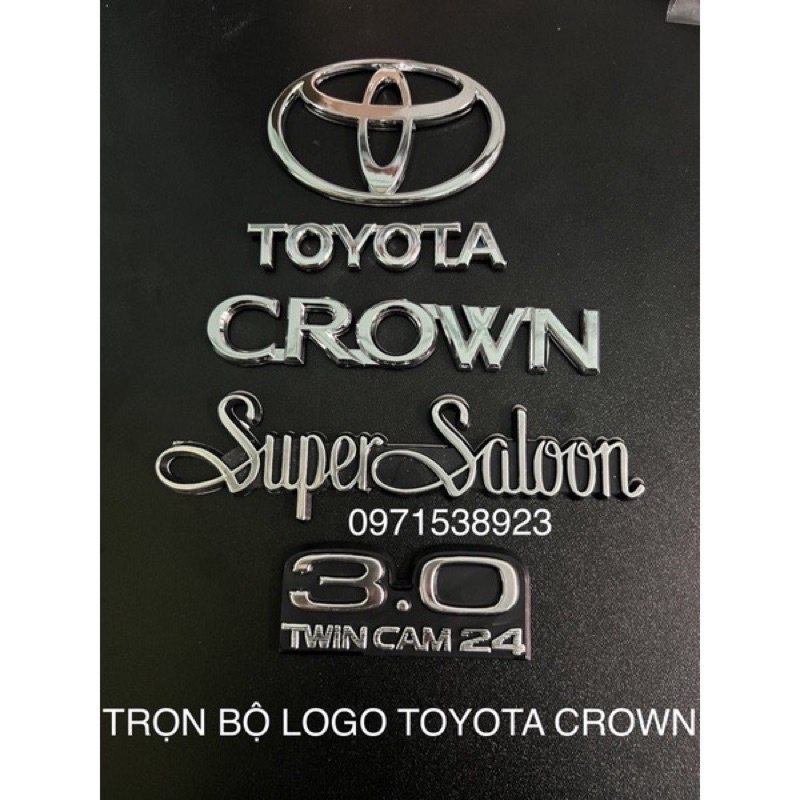 TRỌN BỘ LOGO TOYOTA CROWN SUPER SALOON 3.0 TWIN CAM 2.4 cao cấp dán xe | Shopee Việt Nam