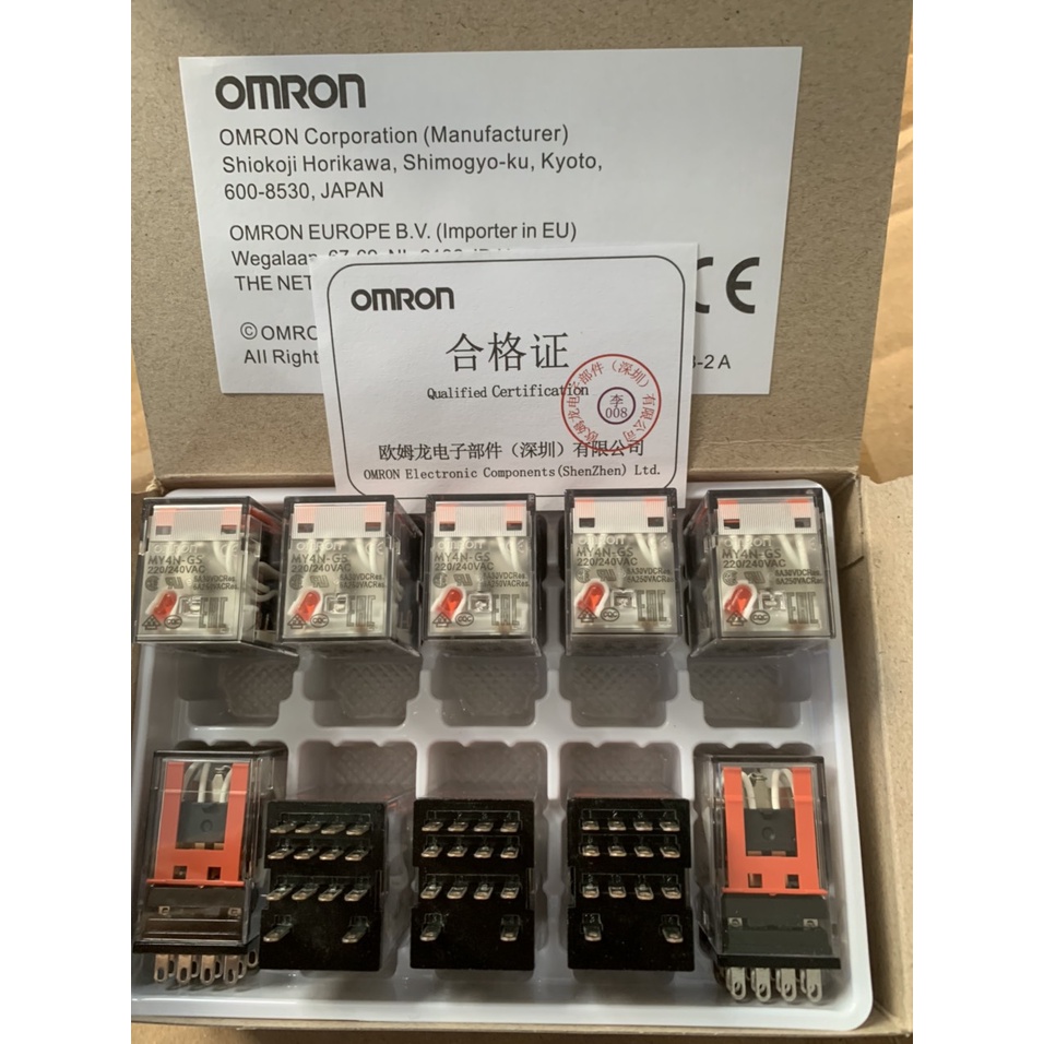 Rơ le trung gian Omron MY4N-GS 14 chân 24VDC 220VAC 110VAC 12VDC 24VAC | Shopee Việt Nam