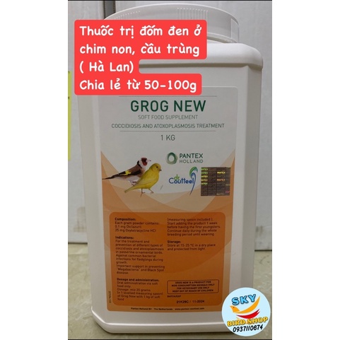 Grog Gold phòng t/rị cầu trùng, đốm đen ở chim non hủ nhỏ lẻ từ 10g ...