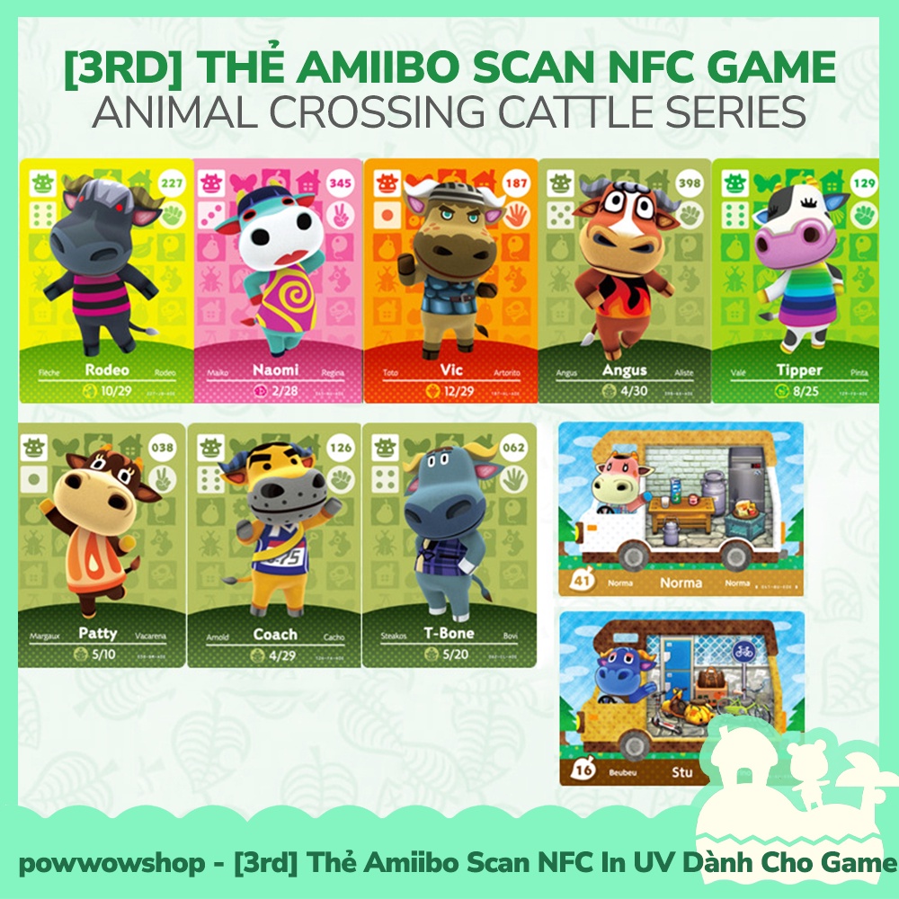 [Sẵn VN - Hỏa Tốc] 3rd Thẻ Amiibo Scan NFC Cow & Bull Series Dành Cho ...