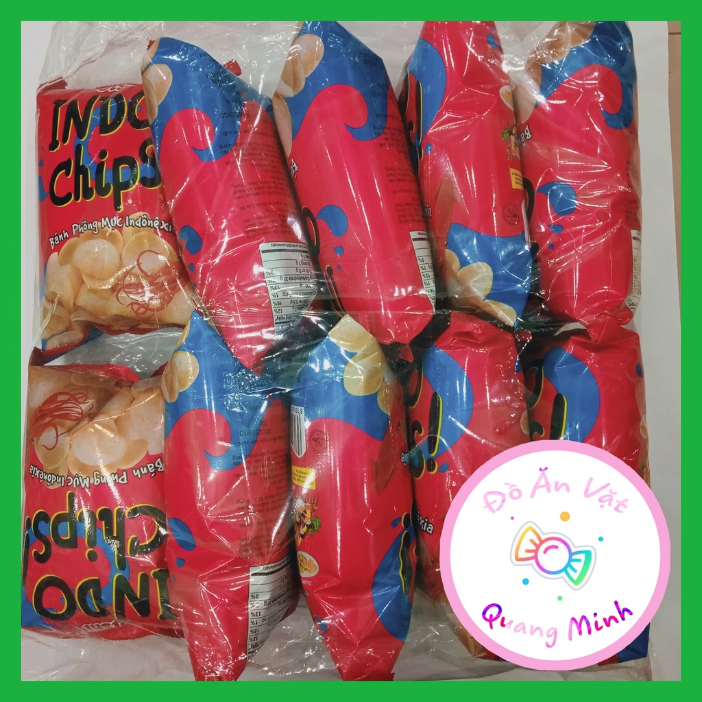 Bán sỉ bịch Bim bim Oishi Snack Indo Chips bánh phồng mực inđônêxia gói ...