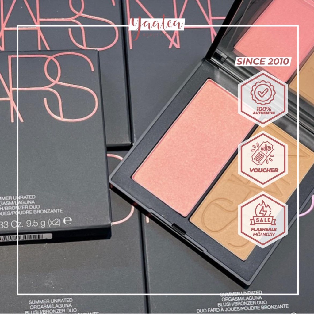 Bảng Blush/Bronzer Nars Summer Unrated Orgasm/ Laguna | Shopee Việt Nam