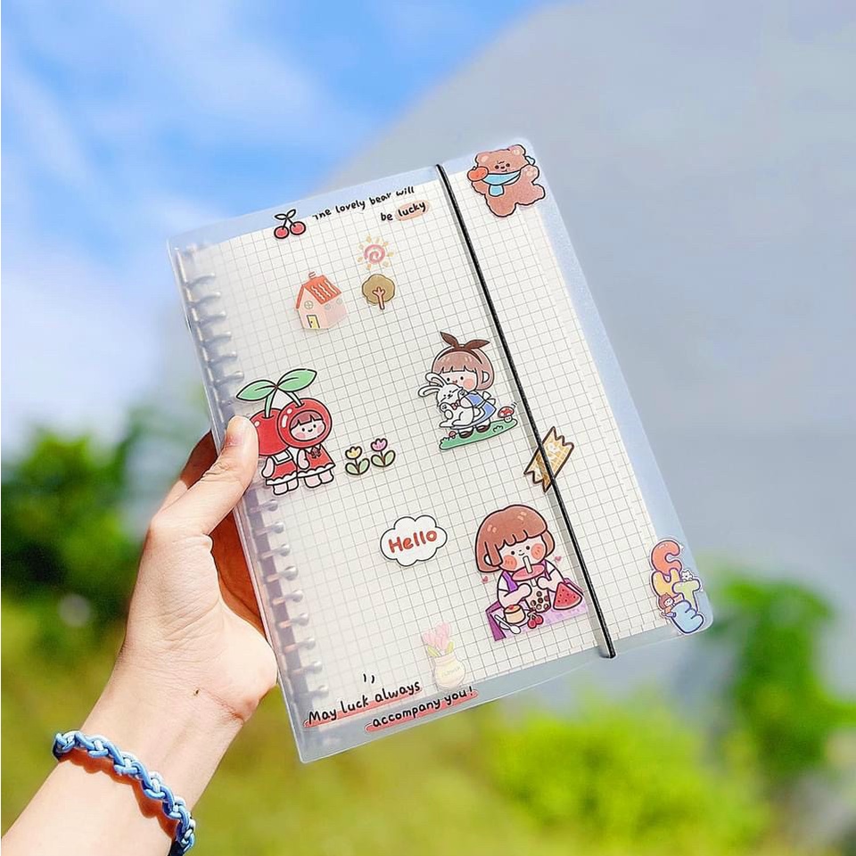 Bìa còng A5,B5 60 trang Binder combo binder kèm ruột file planner ...