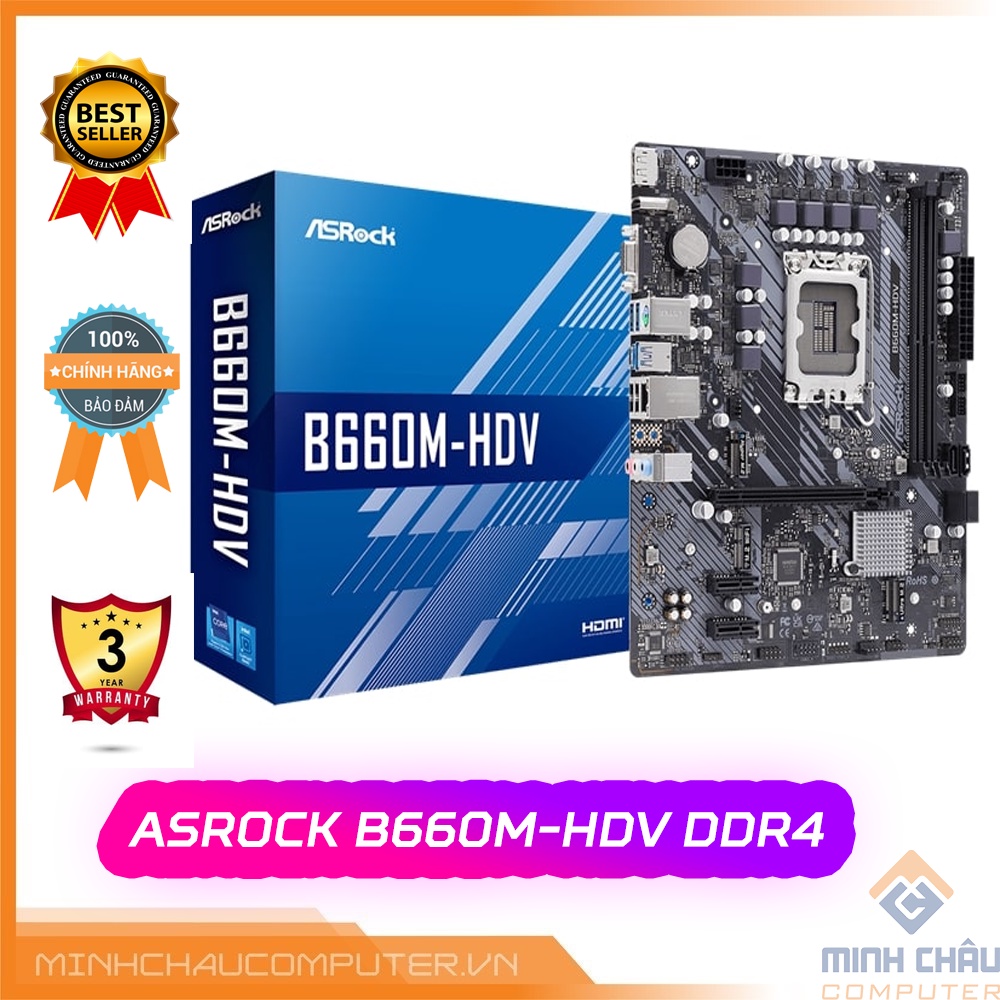 Mainboard ASROCK B660M-HDV (Intel B660, Socket 1700, M-ATX, 2 khe RAM ...