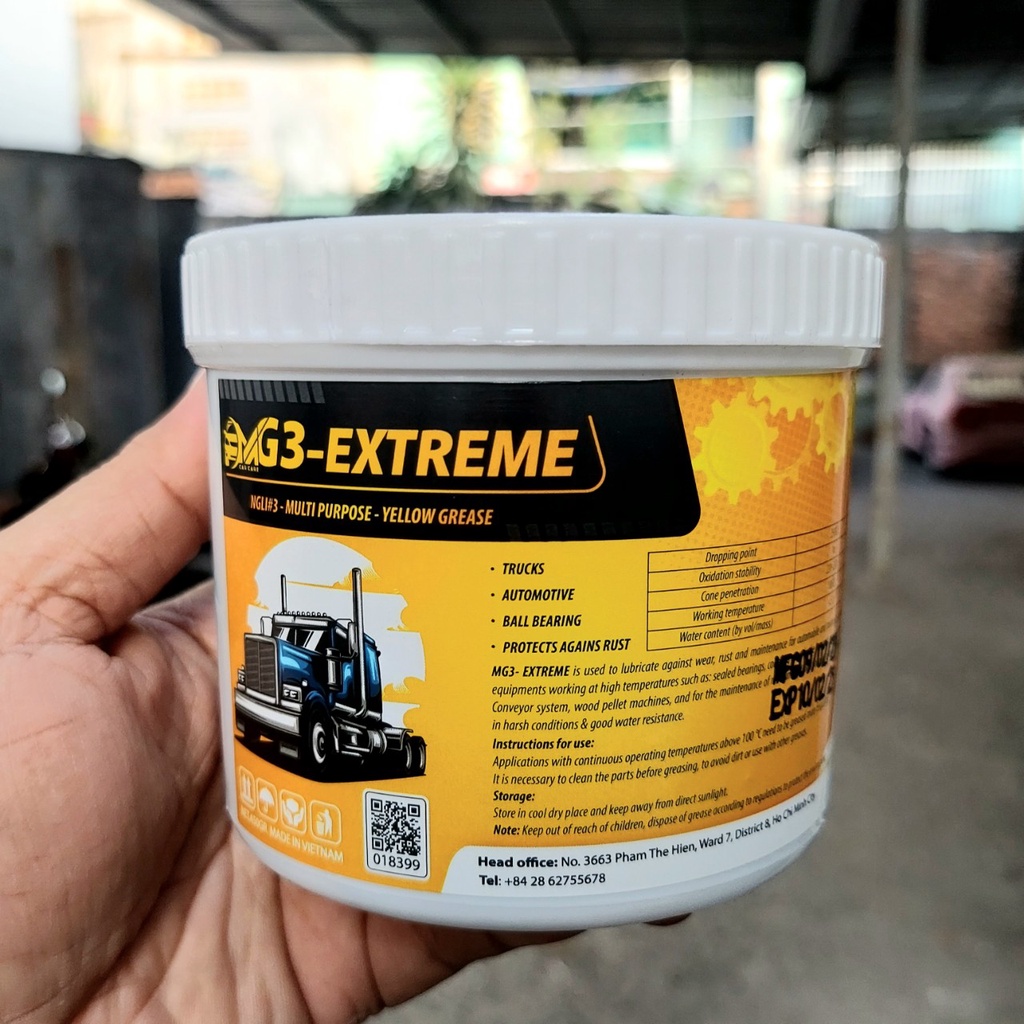 [MỠ BÒ VÀNG CHỊU NHIỆT CAO- KHÁNG NƯỚC] MG3- EXTREME NGLI#3 450 GAM ...