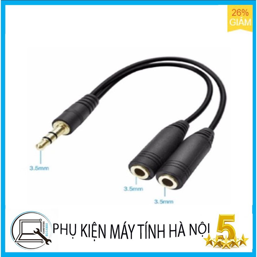 Jack chia âm thanh 1 ra 2 cổng audio 3.5mm dài 30cm | Shopee Việt Nam