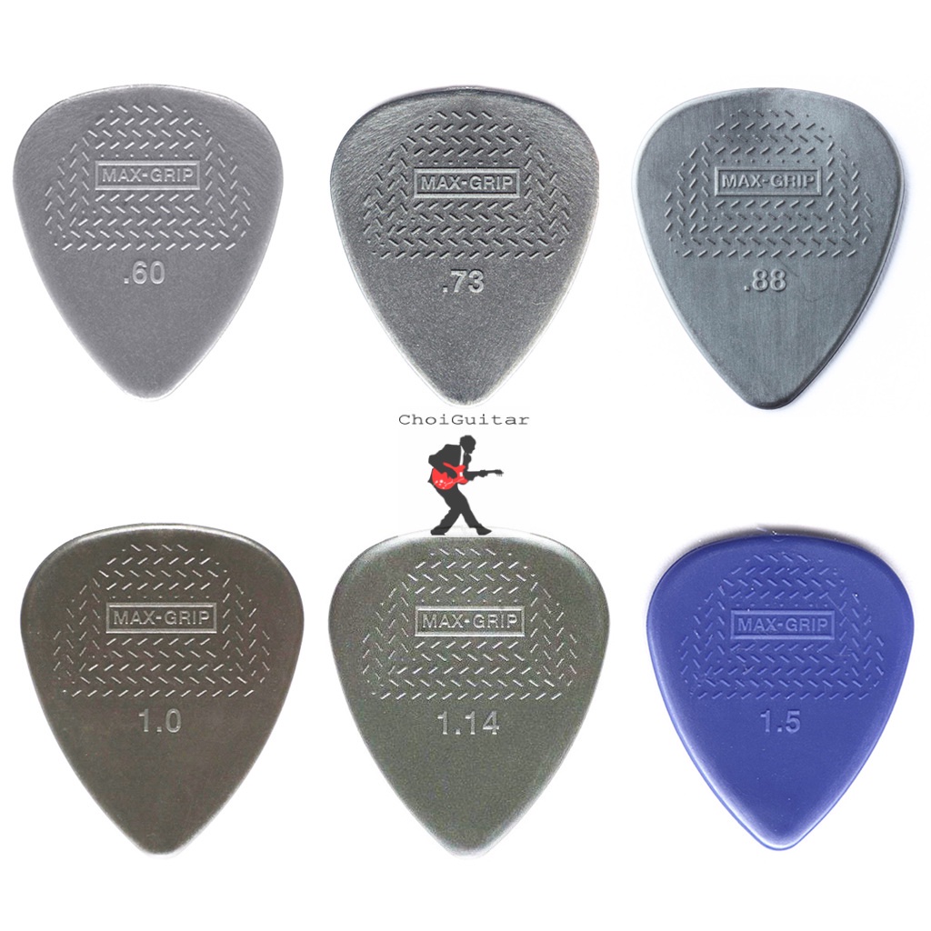 USA Dunlop 6 Nylon MaxGrip từ 0.6mm đến 1.5mm - Phím đàn Guitar – Pick ...