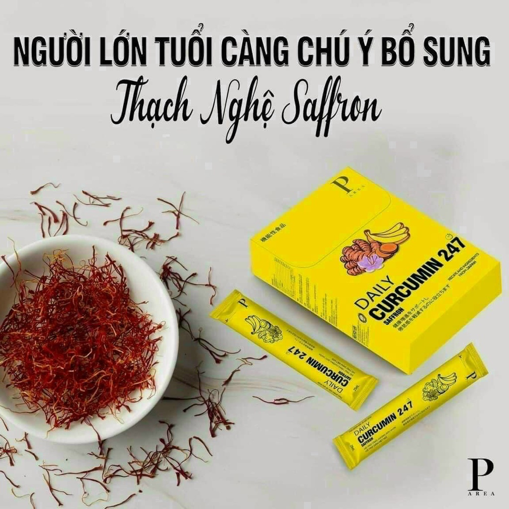 Thạch Nghệ Saffron Daily Curcumin 247 Vị Chuối Nhật Bản,1 Hộp 7 Gói ...