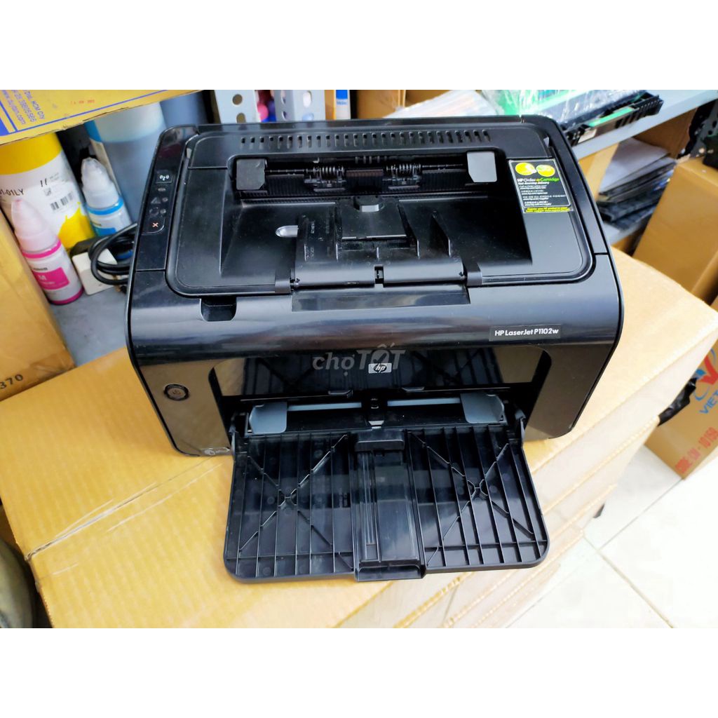 Máy in HP LaserJet Pro P1102w đã qua sử dụng bảo hành 3 tháng - kết nối ...