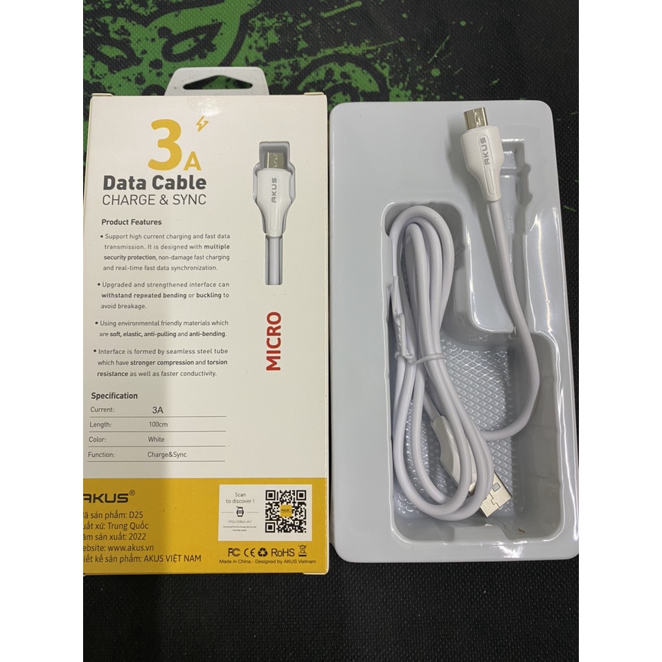 Dây cáp sạc nhanh Micro AKUS d25 | Shopee Việt Nam