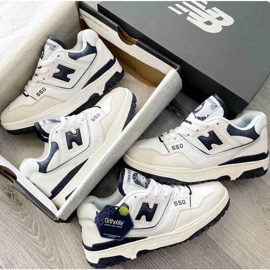 Giày Sneaker NB 550, New Balance 550 'White Green, White Black' , NB ...