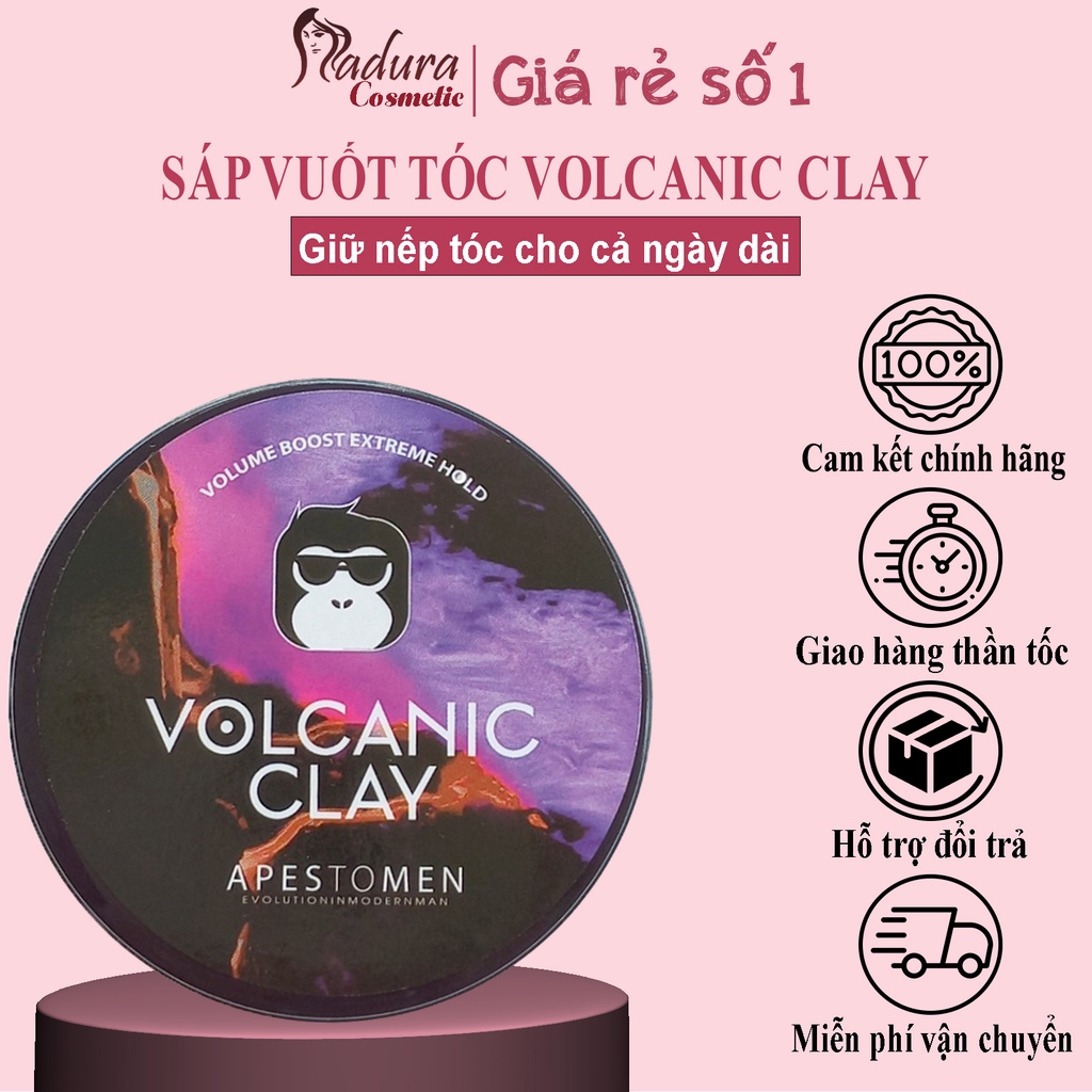 Sáp Vuốt Tóc Nam Apestomen Volcanic Clay Chính Hãng - 80 Gram | Shopee ...