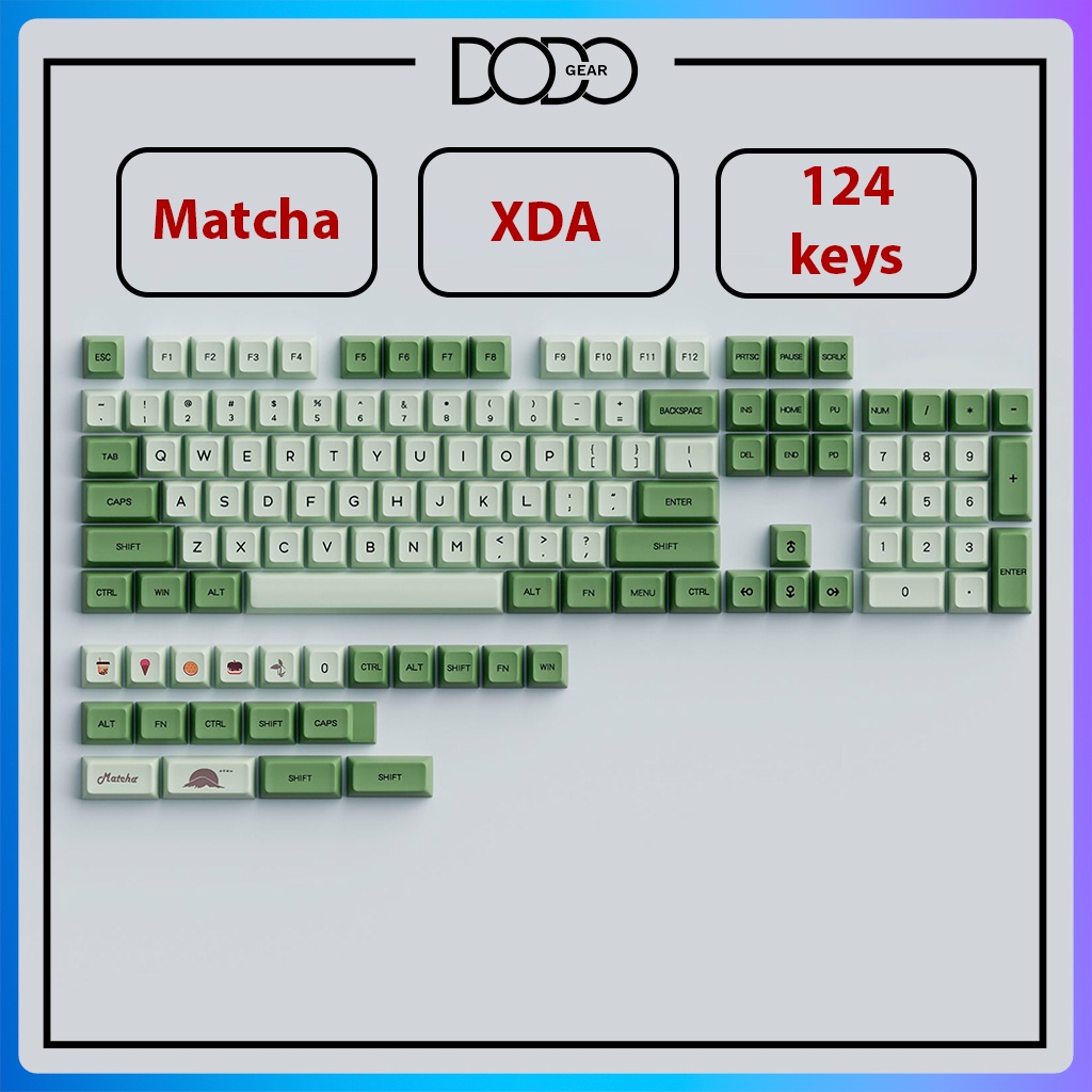 Keycap PBT profile XDA cao 9.5mm Matcha Shimmer Iceberg in Dyesub ...