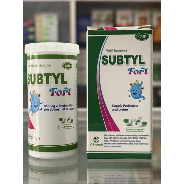 Subtyl Fort - 20 viên - bổ sung vi khuẩn có lợi cho đường ruột và ...