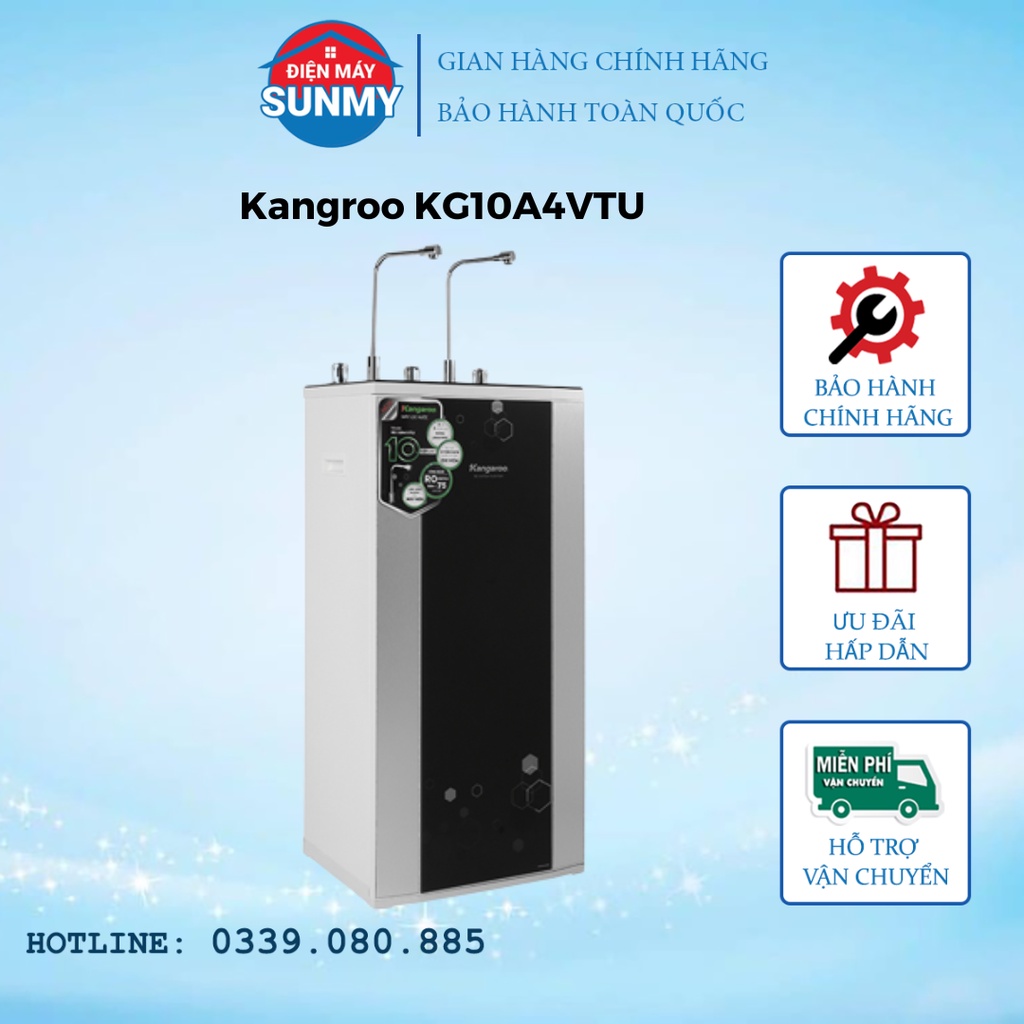 Máy lọc nước RO Kangaroo KG10A4 VTU nóng nguội lạnh 10 lõi - Hàng trưng ...