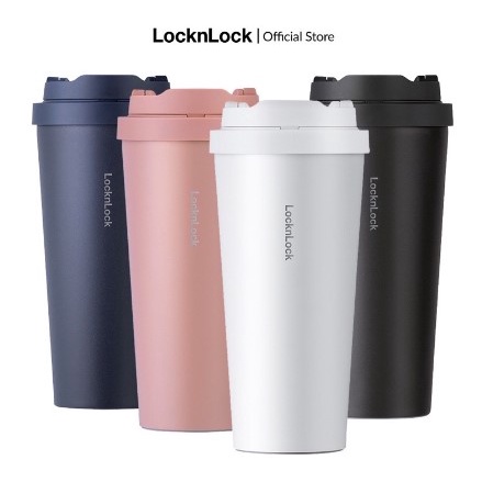Ly giữ nhiệt 2 lớp thép không gỉ LocknLock 550ml LHC3249, mở nắp 1 chạm, chính hãng | Shopee ...